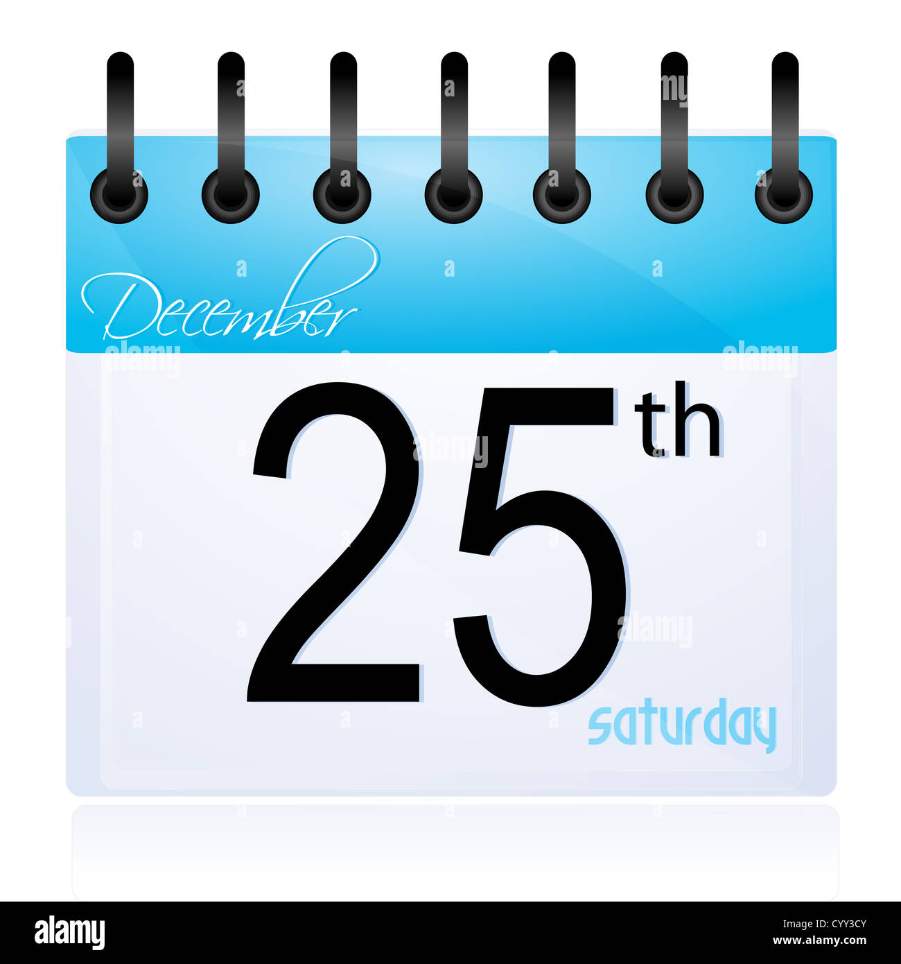 illustration of calender page for 25th december Stock Photo - Alamy