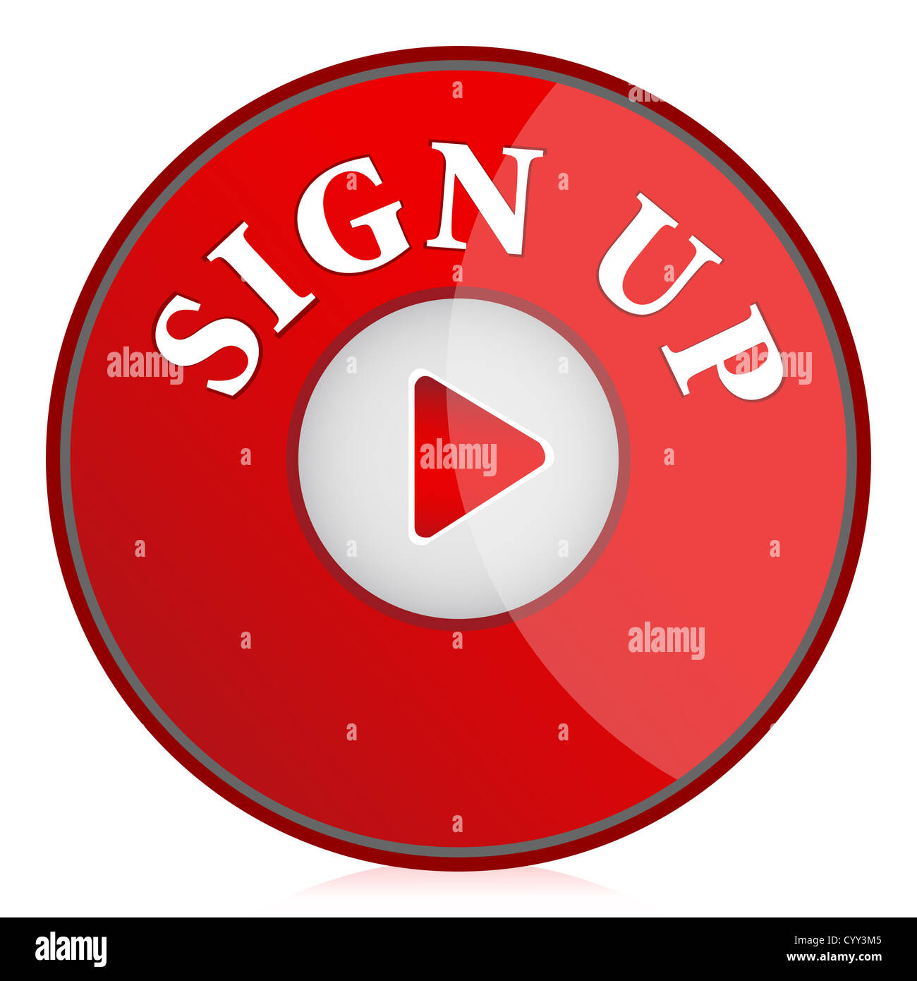 illustration of sign up button on isolated background Stock Photo - Alamy