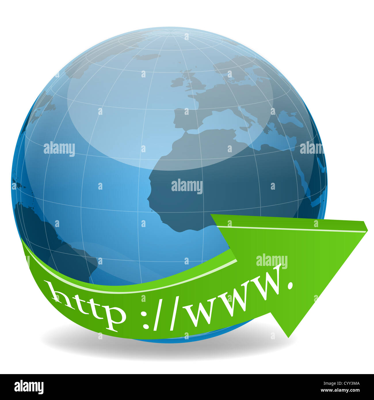 Globe around arrow hi-res stock photography and images - Alamy
