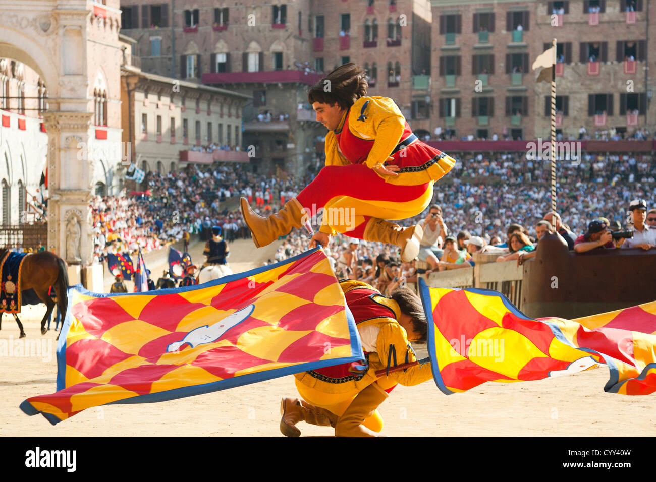 contrada of the snail, historical parade, palio of siena, siena ...