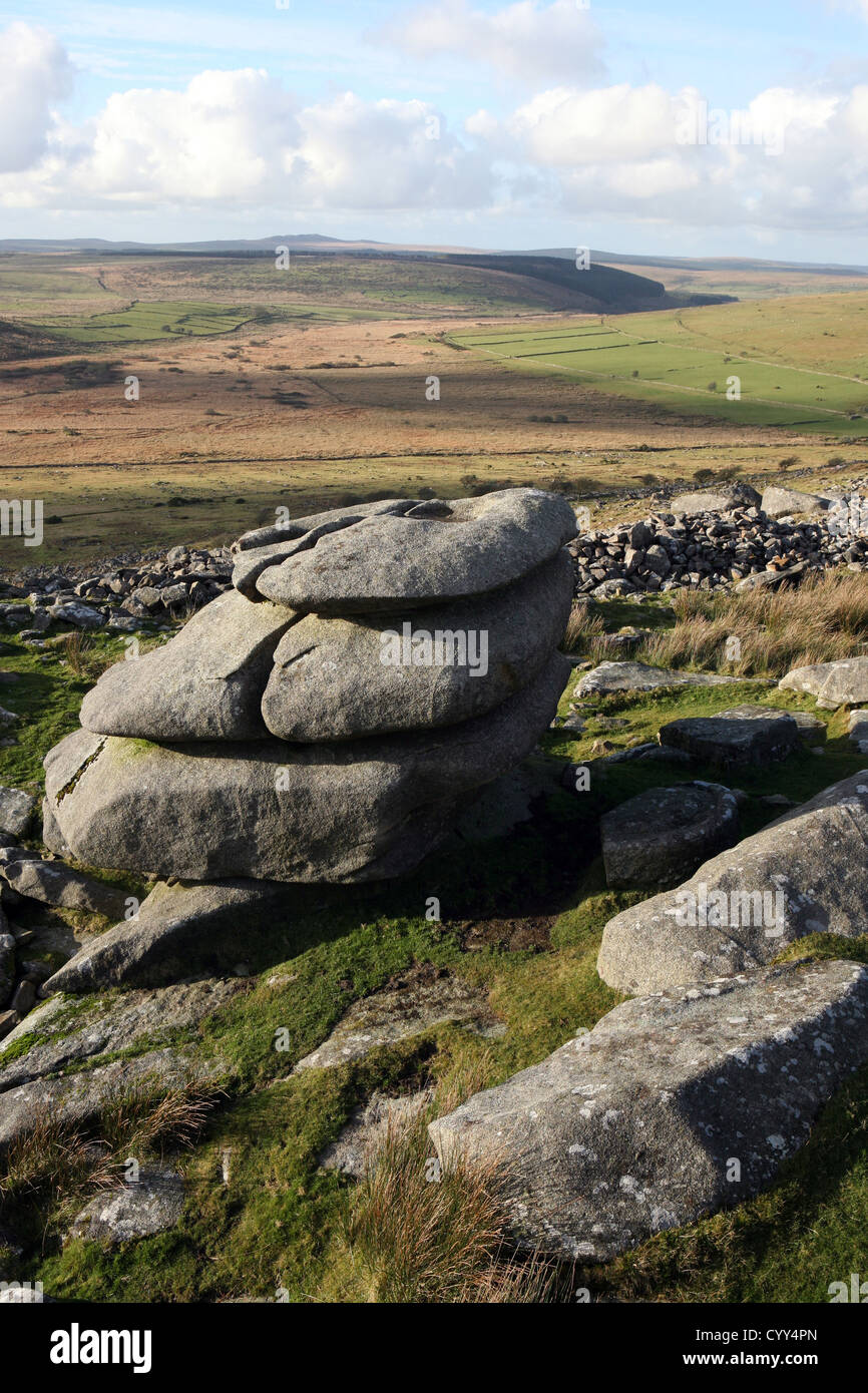 Cheesewring and The Druid's Chair on Stowes Hill near Minions Cornwall ...
