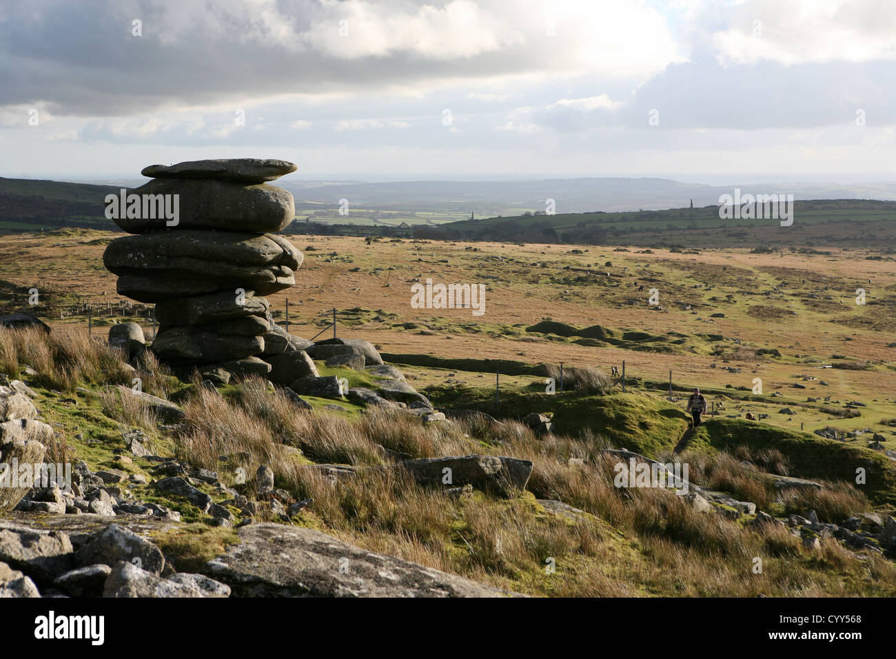 Cheesewring and The Druid's Chair on Stowes Hill near Minions Cornwall ...