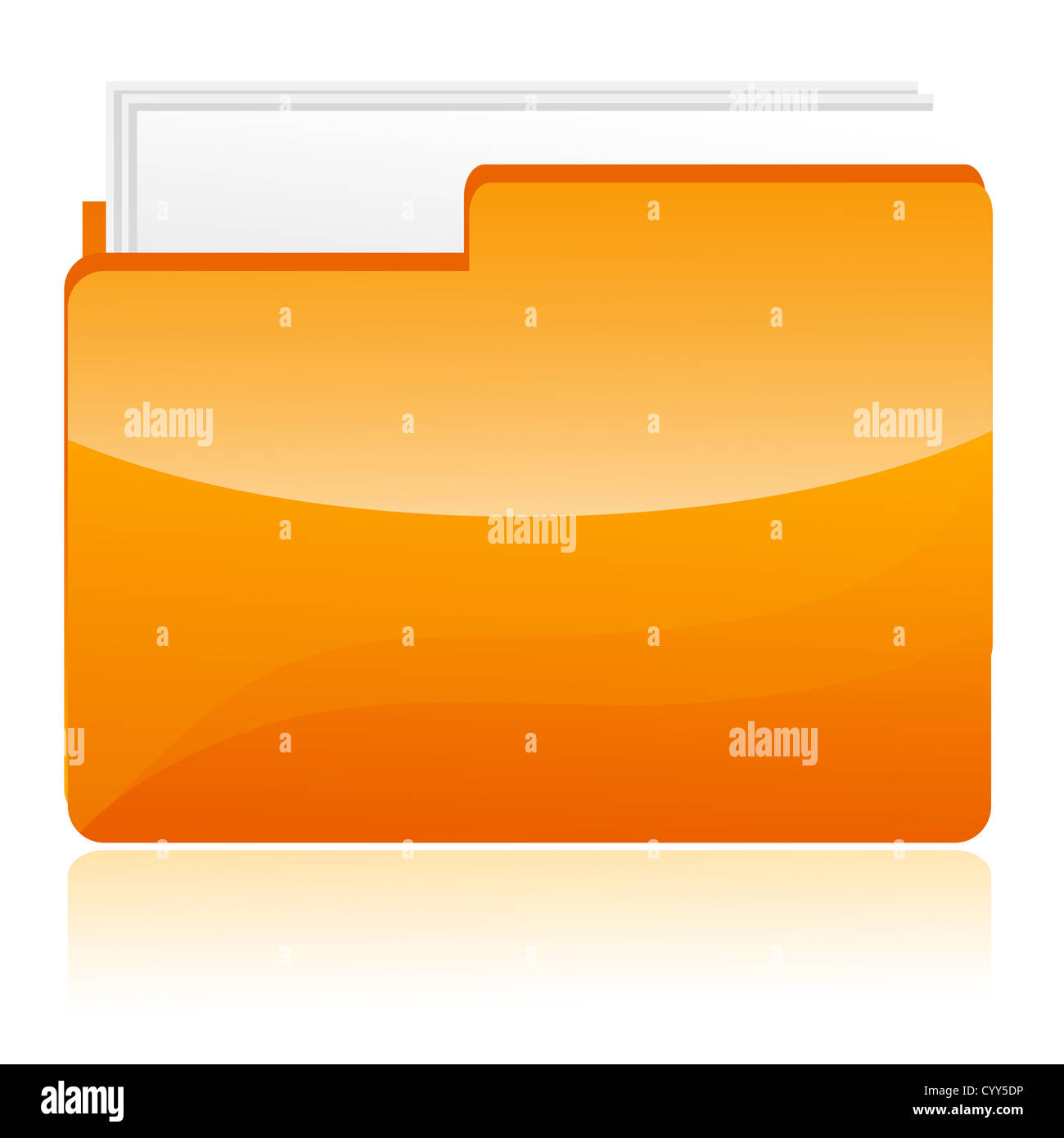 illustration of folder on white background Stock Photo - Alamy