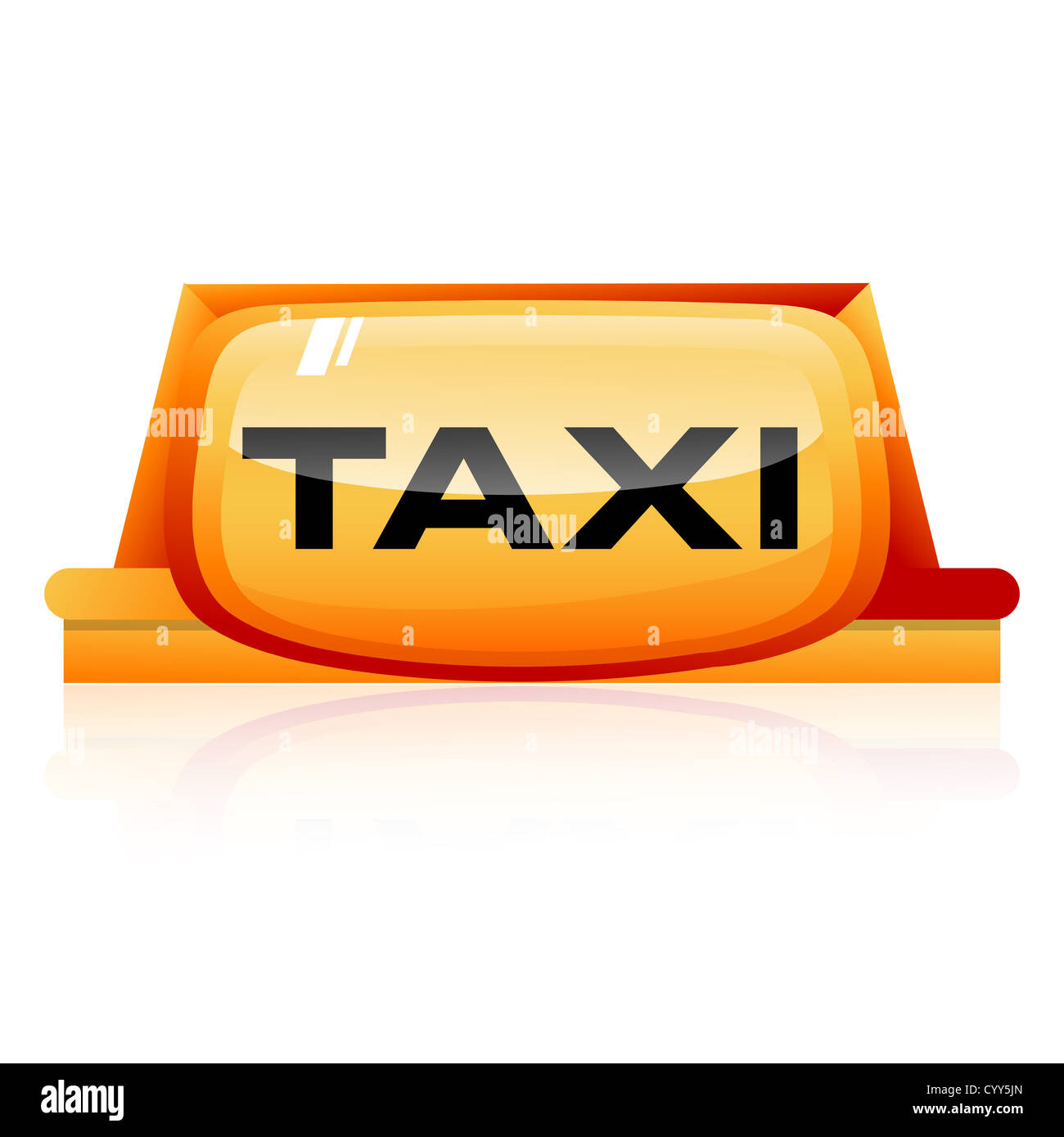 illustration of taxi sign on white background Stock Photo - Alamy