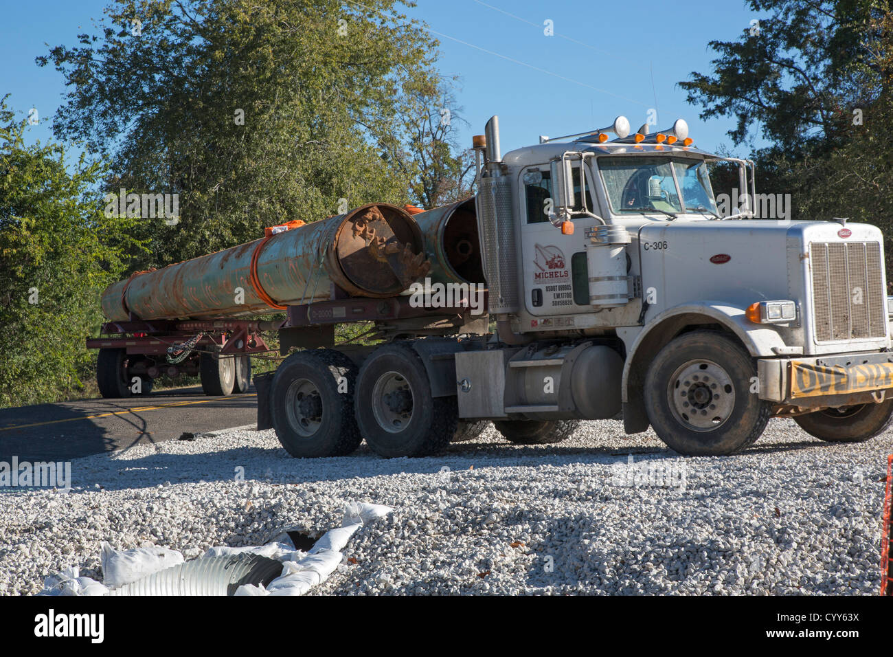 Construction of Southern Portion of Keystone XL Pipeline Stock Photo ...