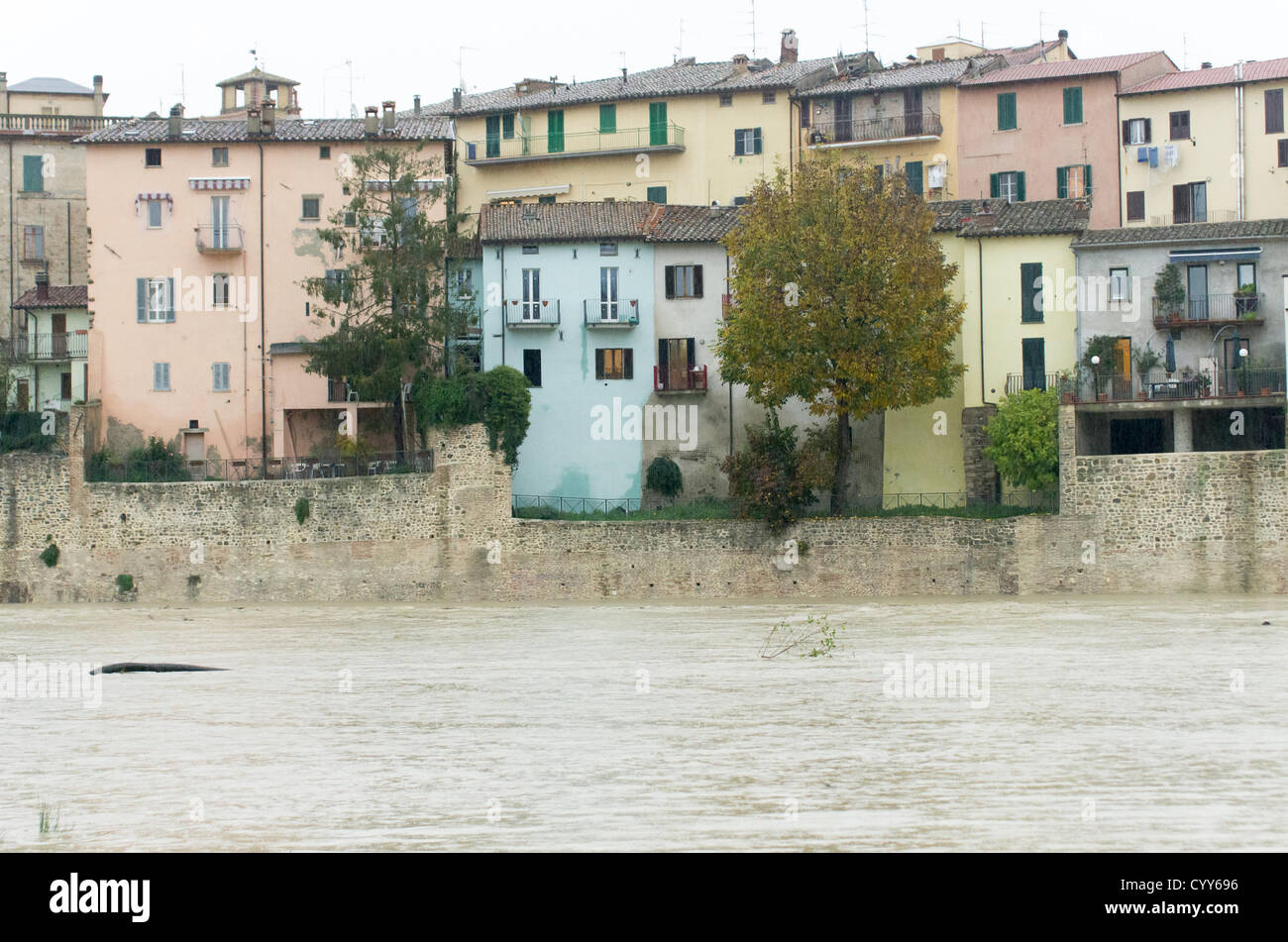 UMBERTIDE,PERUGIA-NOVEMBER 12:Ater two days of heavy rain the situation ...