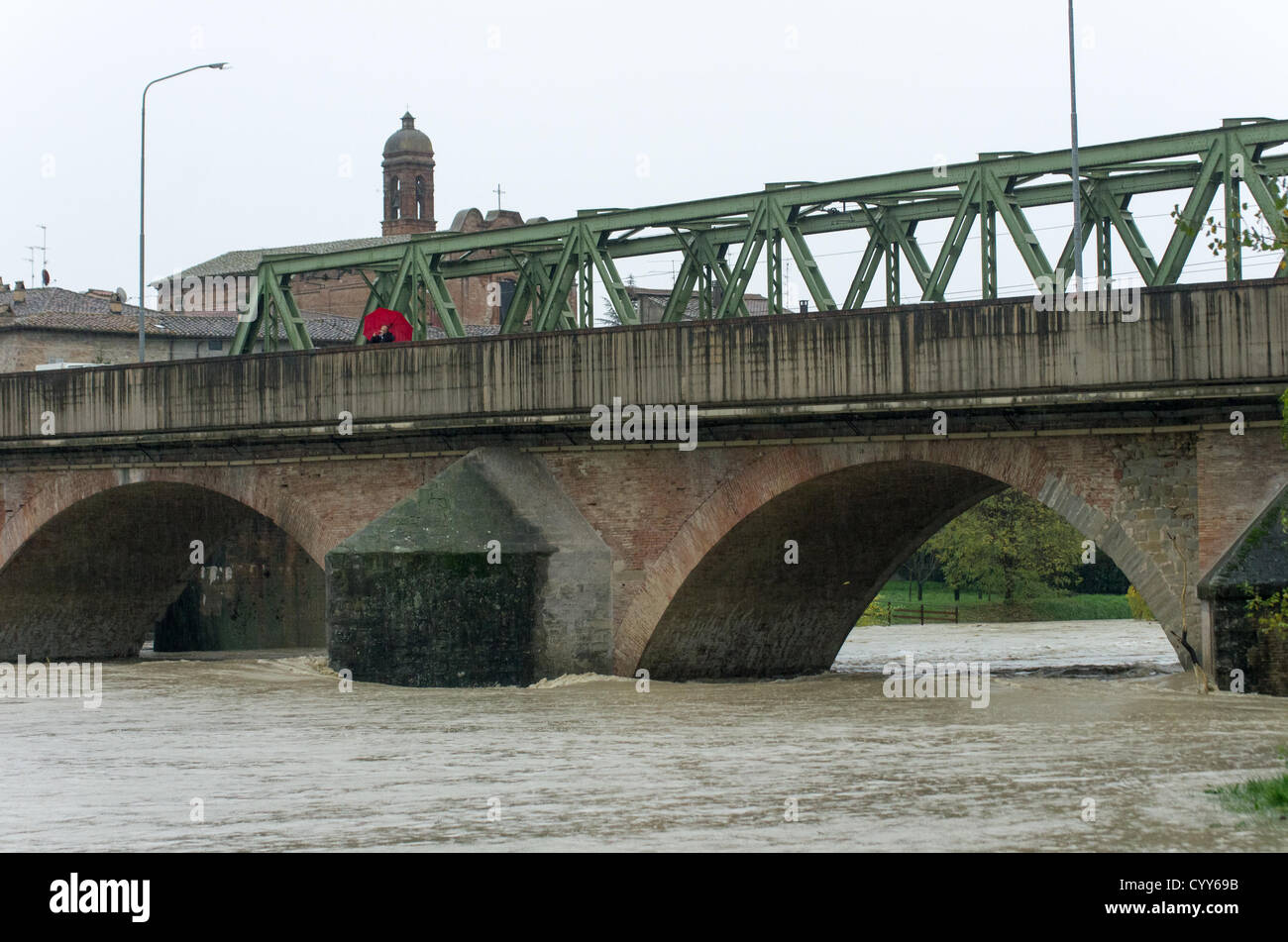 UMBERTIDE,PERUGIA-NOVEMBER 12:Ater two days of heavy rain the situation ...