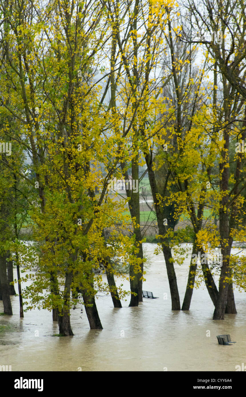 UMBERTIDE,PERUGIA-NOVEMBER 12:Ater two days of heavy rain the situation ...