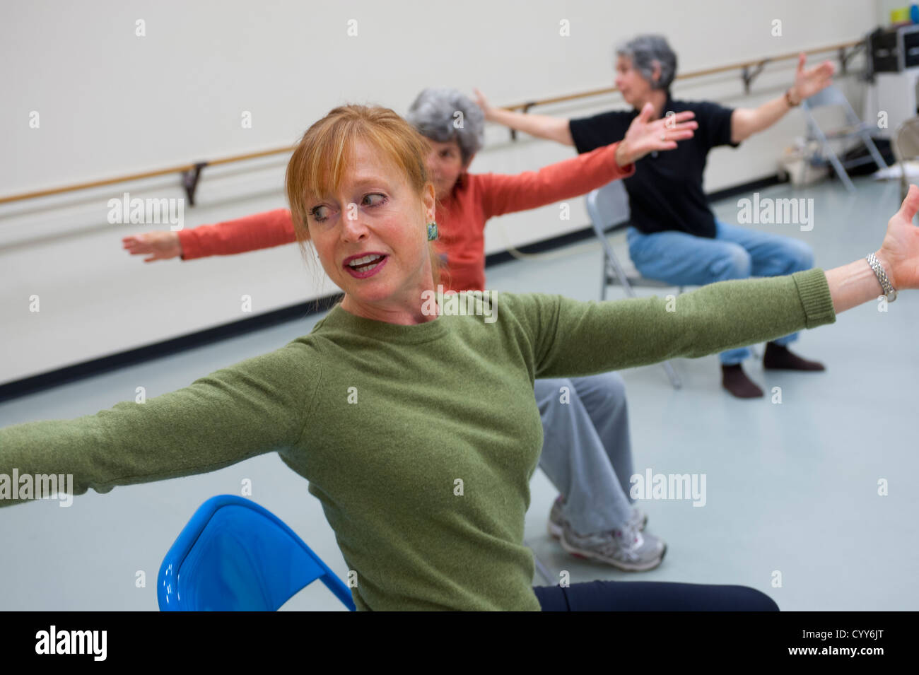 A movement class for elderly people with Parkinson's Disease Stock ...