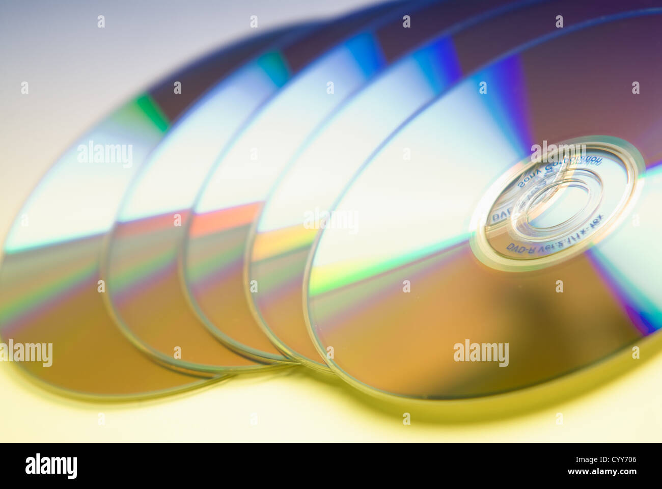 Dvd on a light colour background. Limited DOF Stock Photo - Alamy