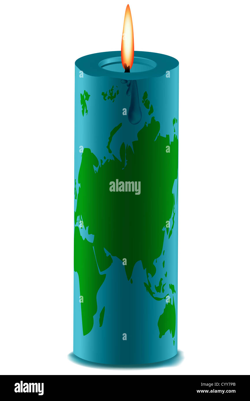 illustration of global warming on white background Stock Photo - Alamy