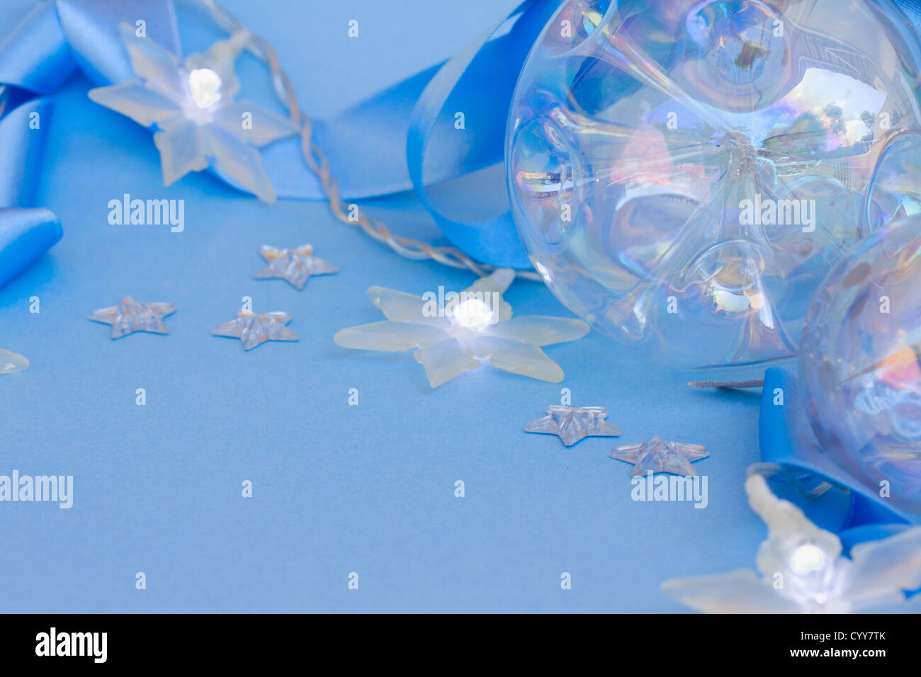 blue new year background with stars light Stock Photo - Alamy