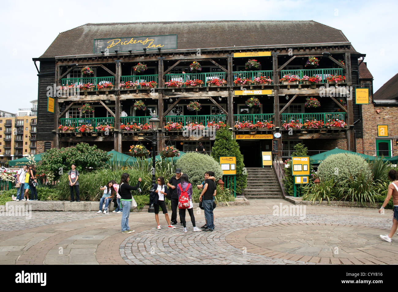 The Dickens Inn at St. Katharine Docks, Wapping, London, UK Stock Photo ...