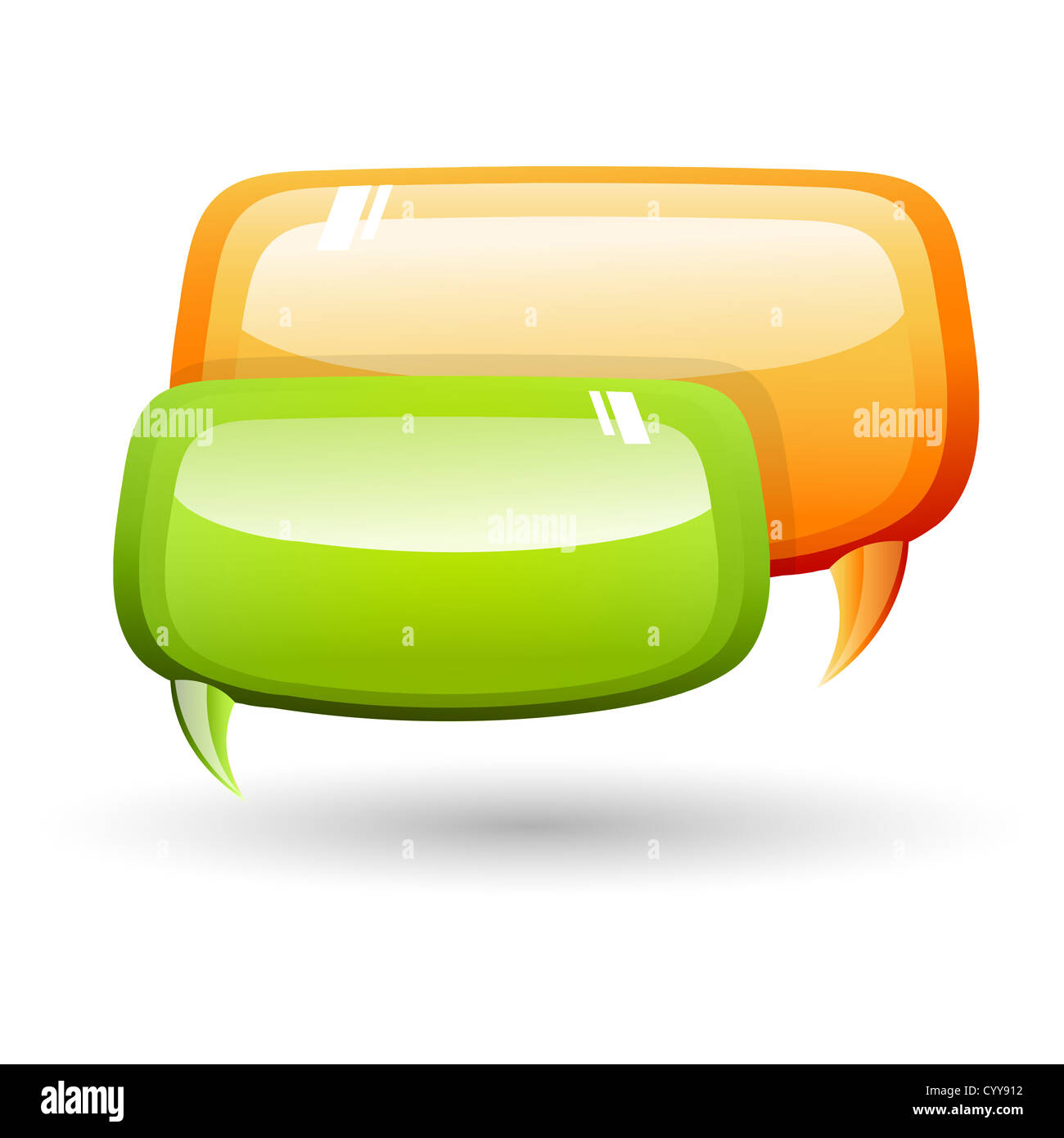 illustration of dialogue bubbles on white background Stock Photo - Alamy
