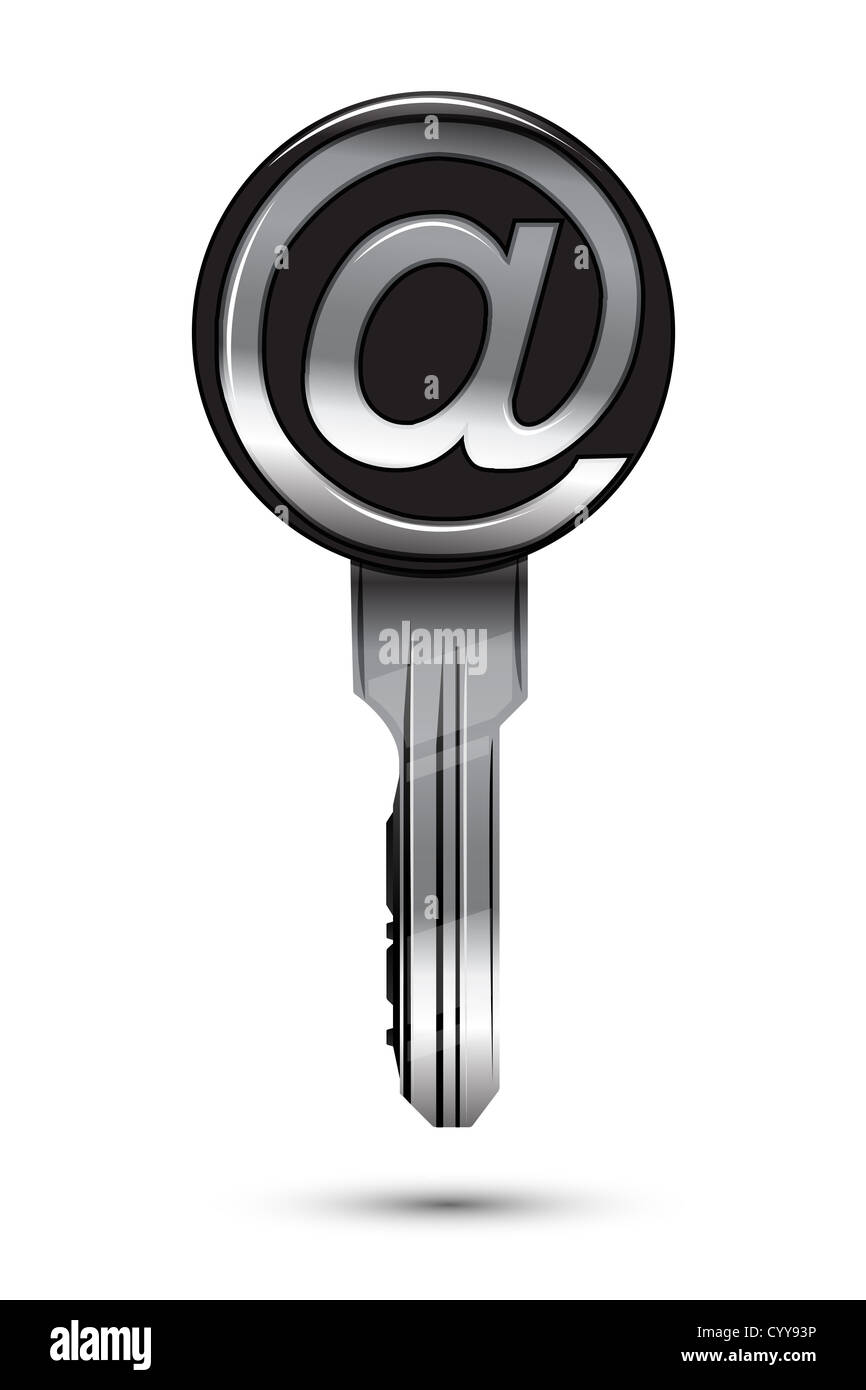 illustration of web icon with key on white background Stock Photo - Alamy