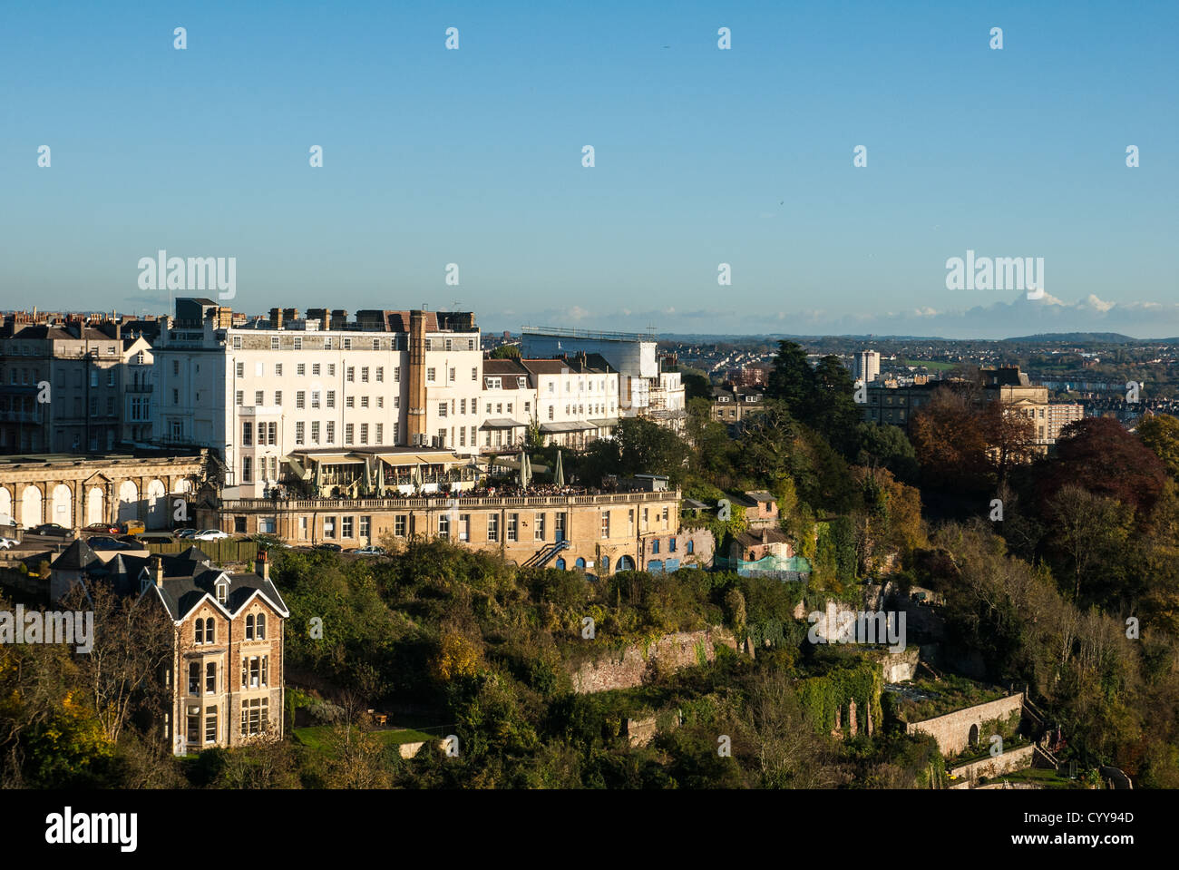The Avon Gorge Hotel in Bristol as seen from the Clifton Suspension ...