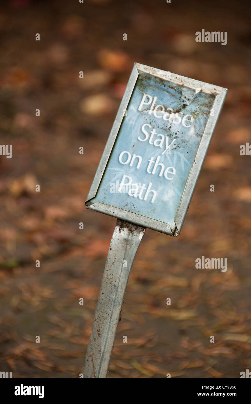 Please keep on the paths hi-res stock photography and images - Alamy
