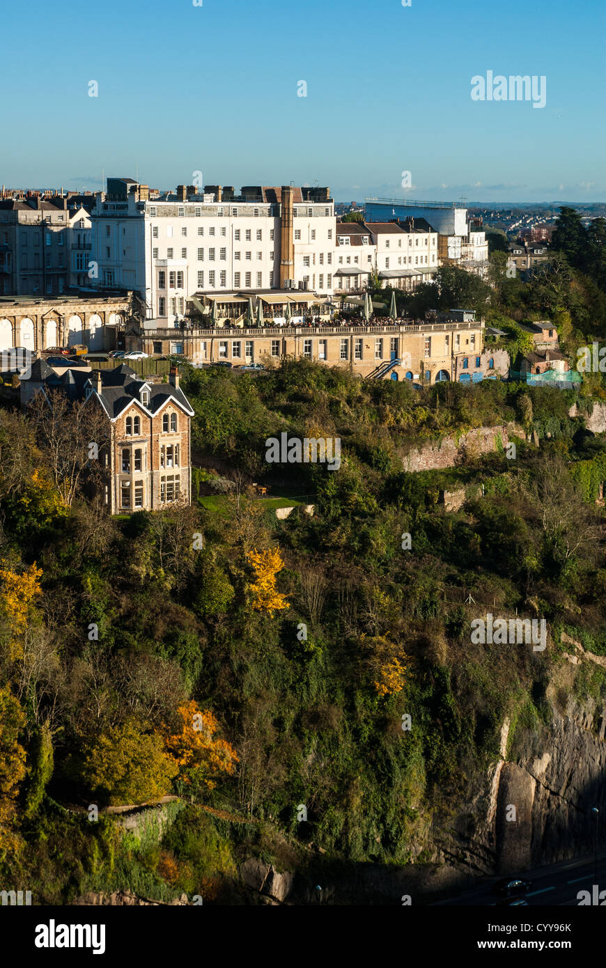The Avon Gorge Hotel in Bristol as seen from the Clifton Suspension ...