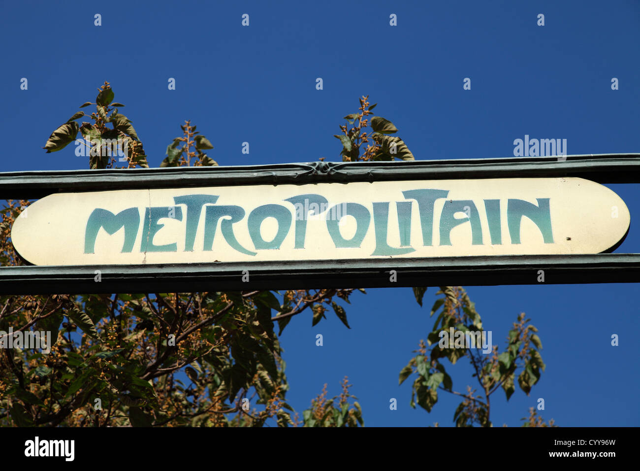 Metro sign in Paris Stock Photo - Alamy