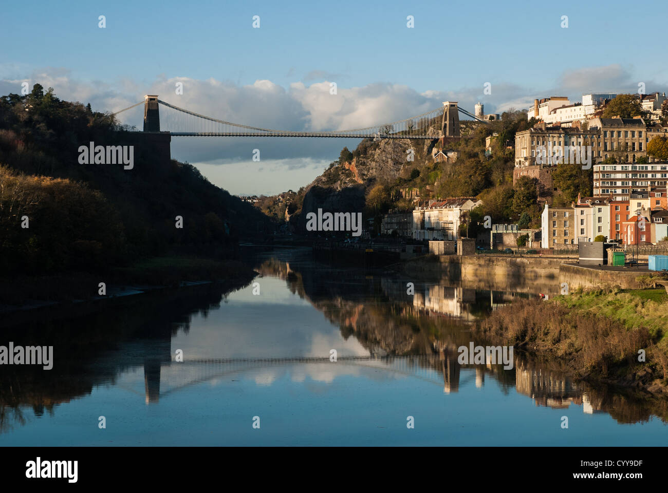 The Clifton Suspension Bridge spanning the Avon Gorge in Clifton ...