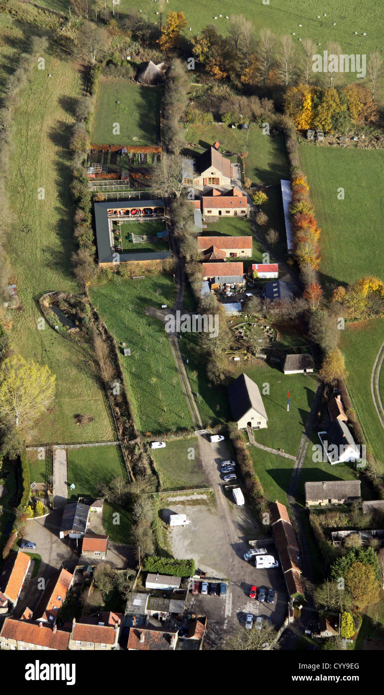 aerial view of Ryedale Folk Museum, Hutton-le-Hole, North Yorkshire ...