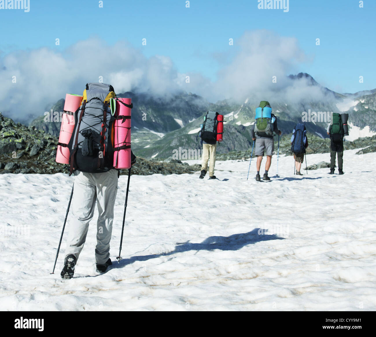 Group in hike Stock Photo - Alamy