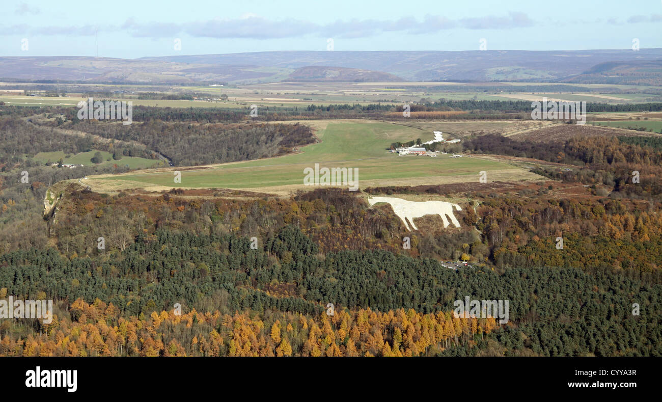 aerial view of The White Horse at Kilburn and Sutton Bank Gliding Club ...