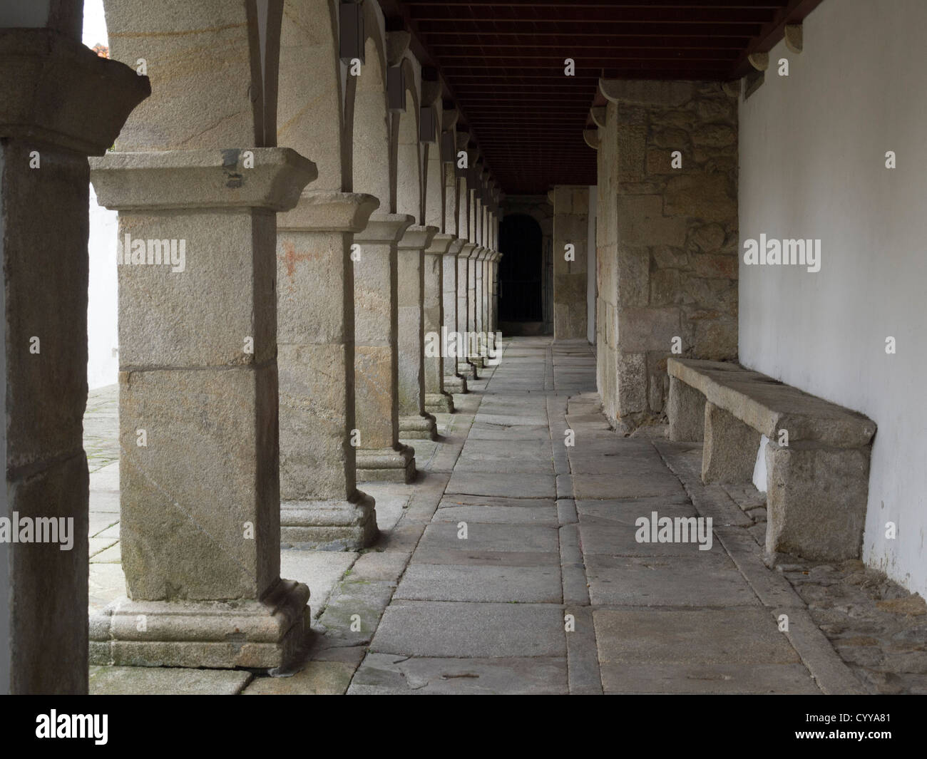 Medieval cloister columns Stock Photo - Alamy