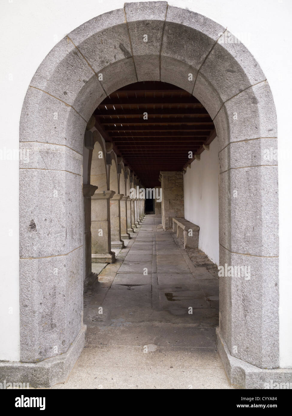 Medieval cloister columns Stock Photo - Alamy