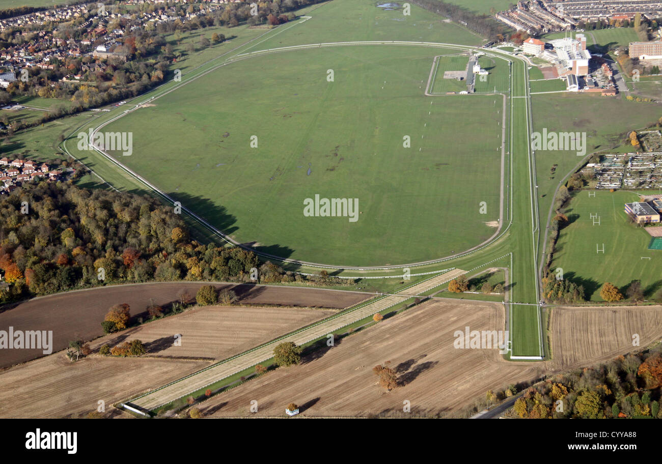 aerial view of York Racecourse, Knavesmire Road, York, UK Stock Photo ...