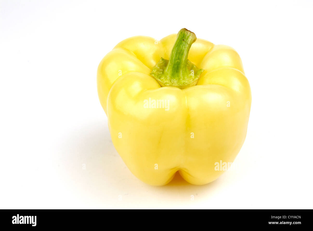 One yellow pepper isolated on white Stock Photo - Alamy