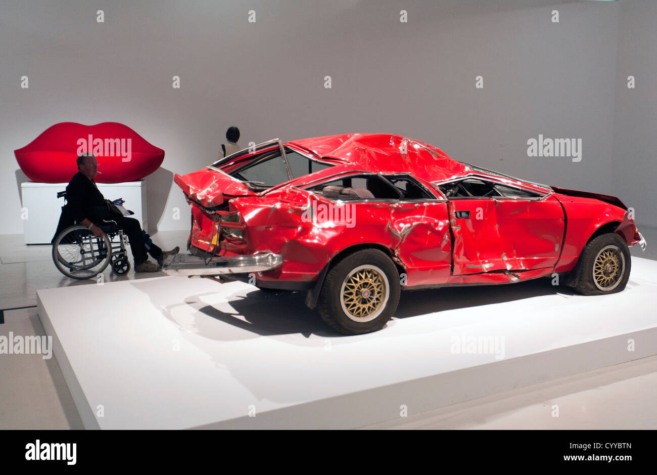 Bertrand Lavier installation at Pompidou Centre in Paris Stock Photo ...