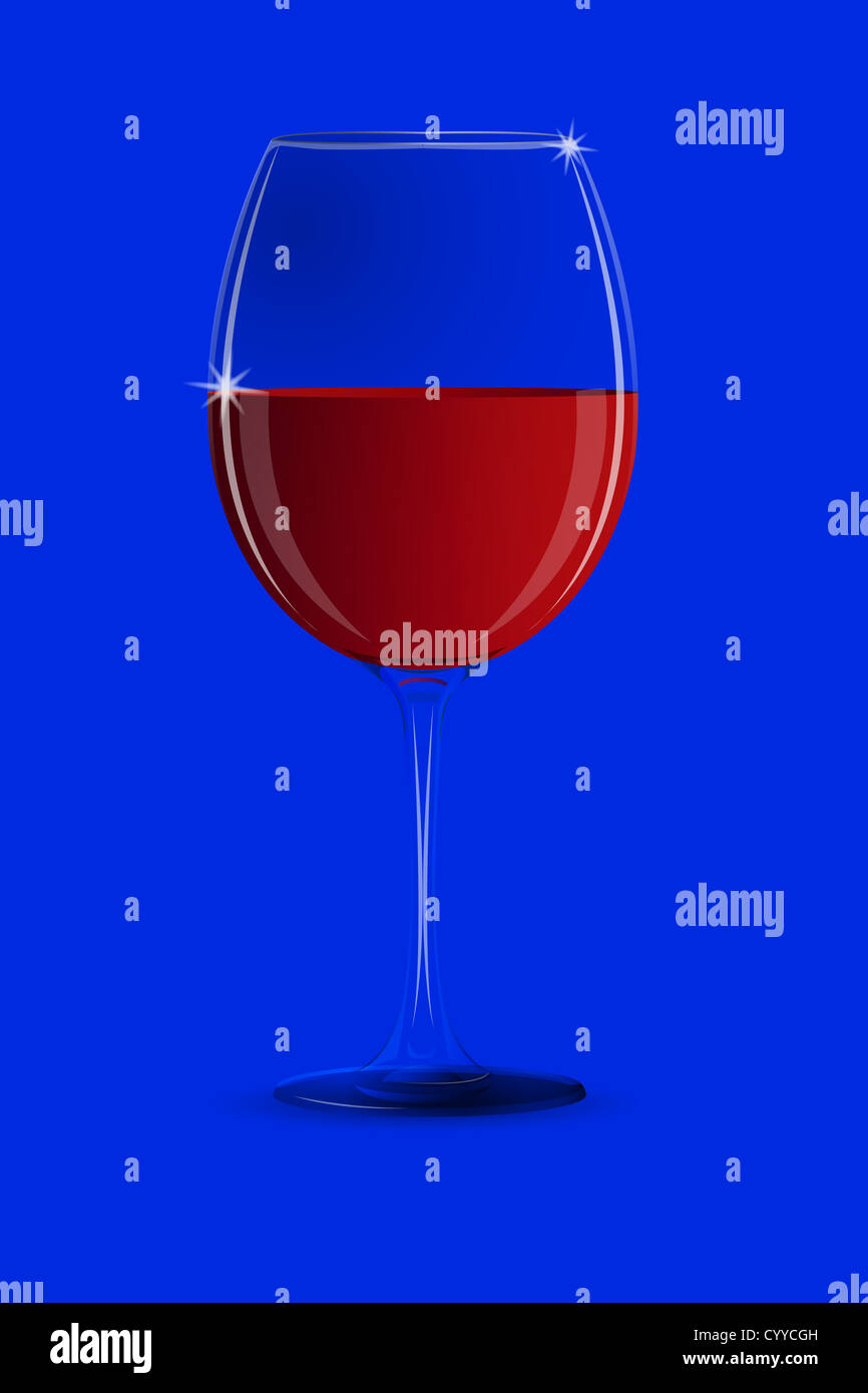 illustration of wine in glass on abstract background Stock Photo - Alamy