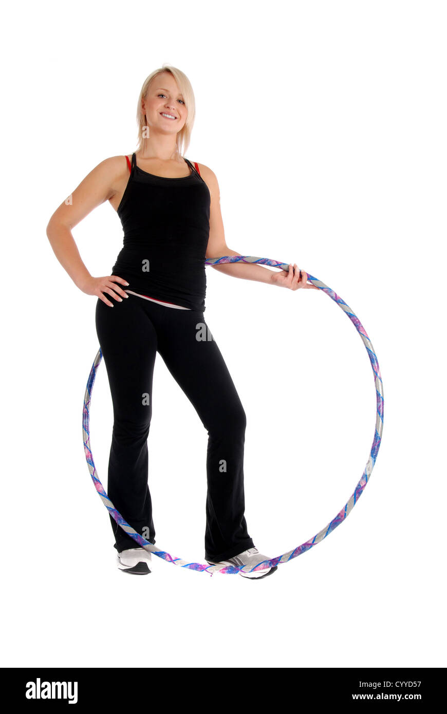 Hula hoop woman Cut Out Stock Images & Pictures - Alamy