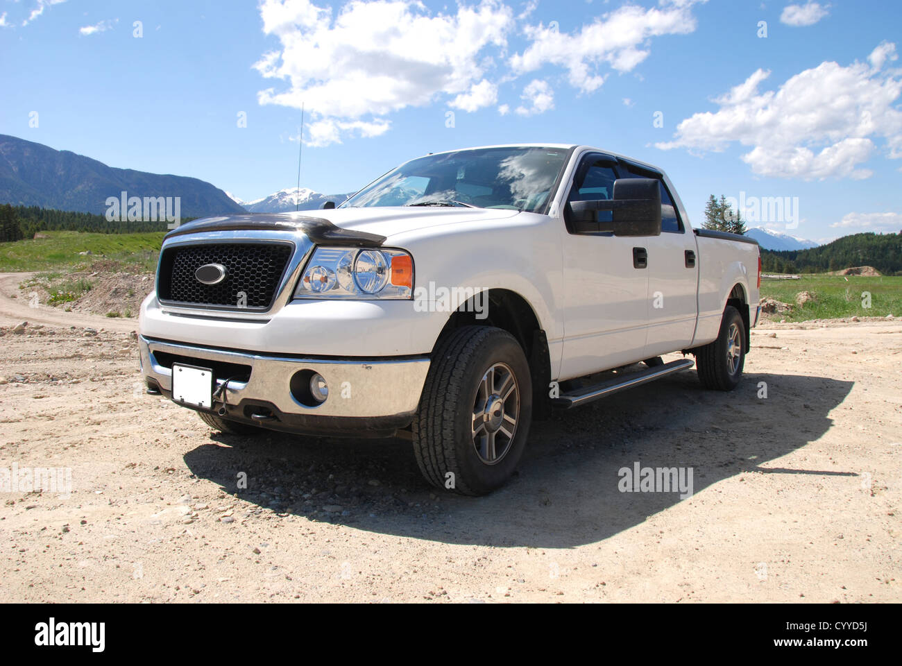 White Pick-up Truck Stock Photo - Alamy