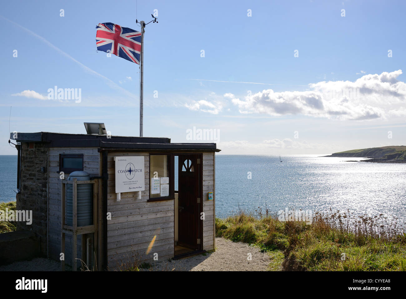The Coastwatch coastguard station at Gerrans Bay Stock Photo - Alamy