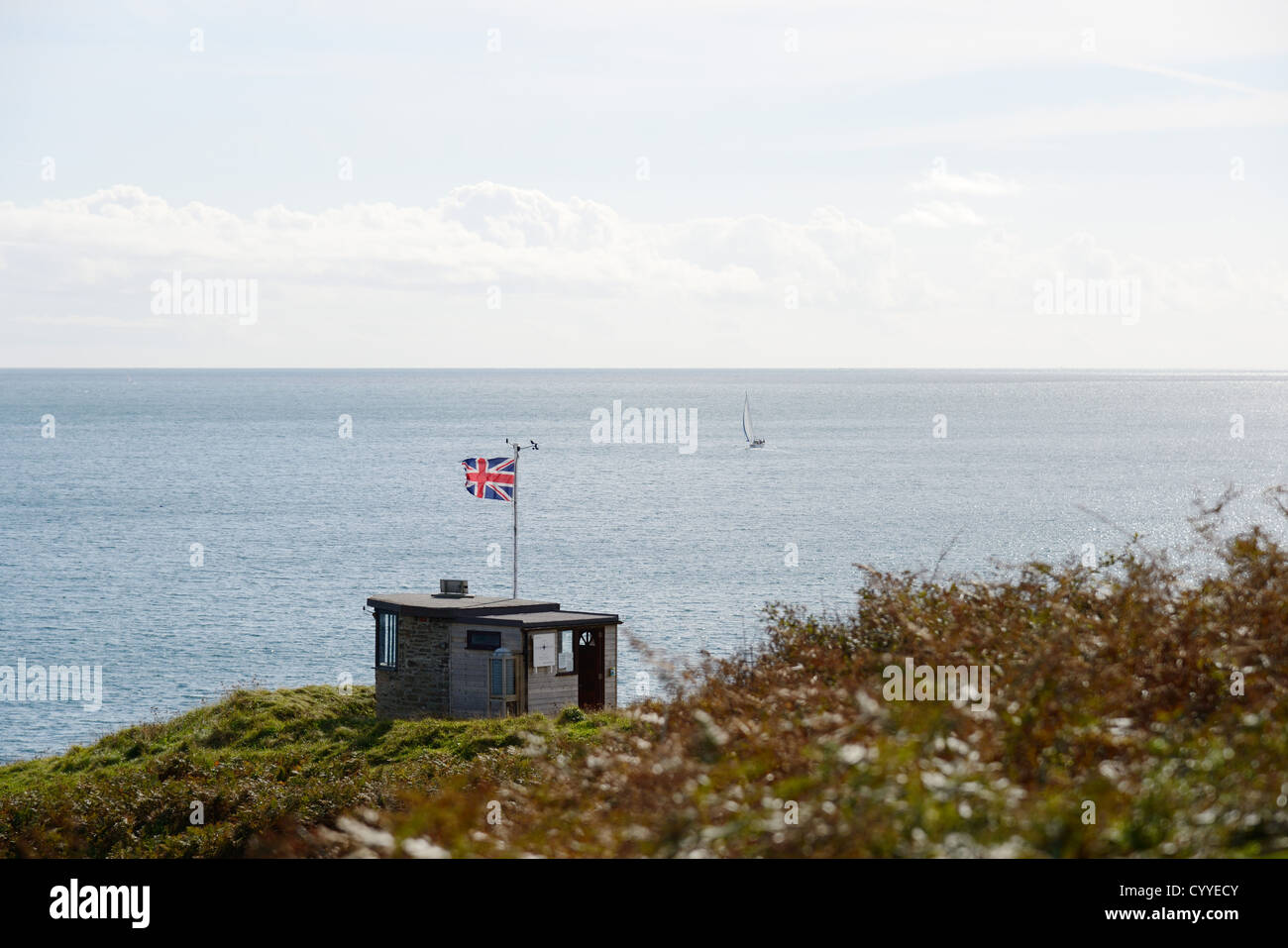The Coastwatch coastguard station at Gerrans Bay Stock Photo - Alamy