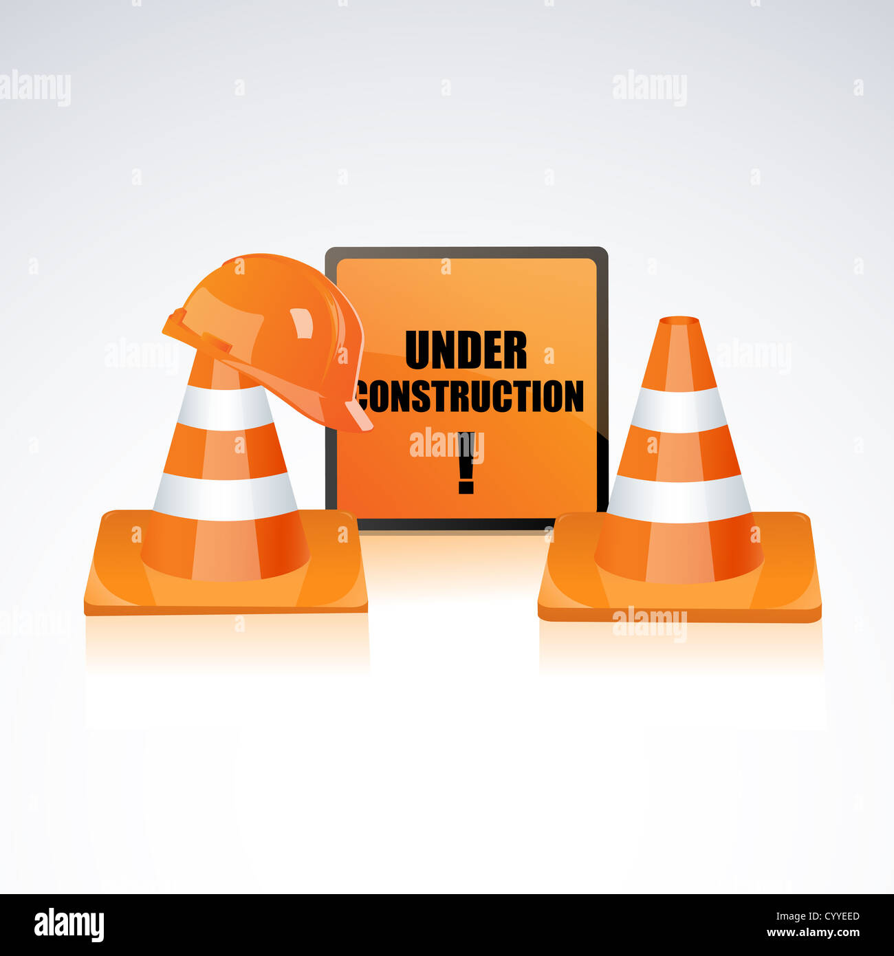 illustration of under construction element Stock Photo - Alamy