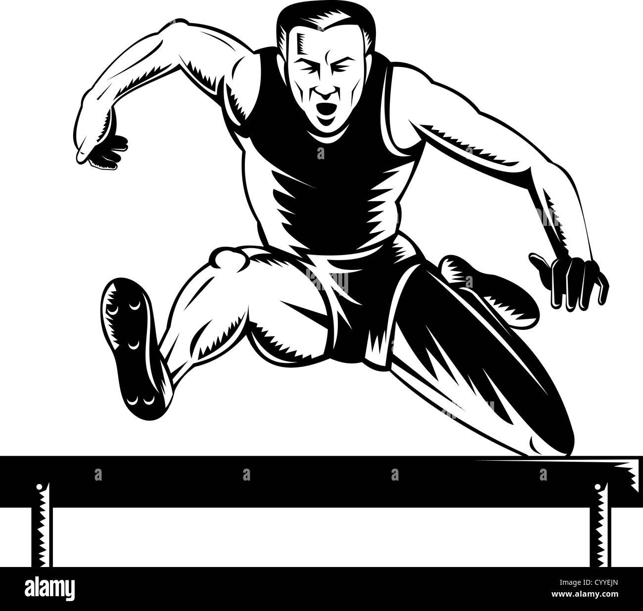 High Jump Clipart Black And White