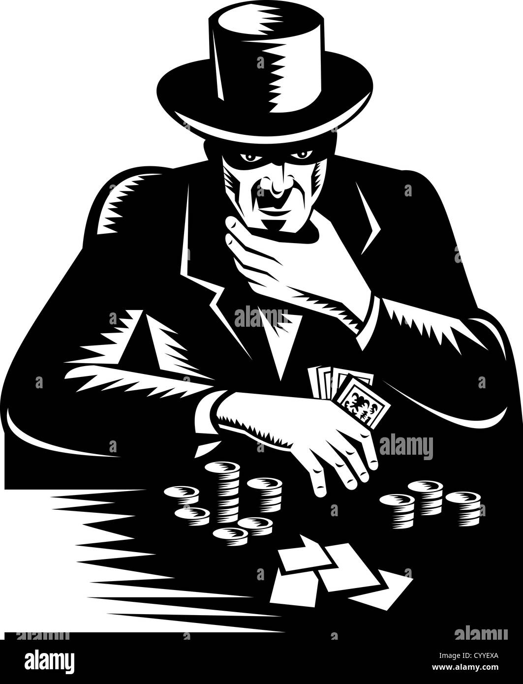 Retro gambler Black and White Stock Photos & Images - Alamy
