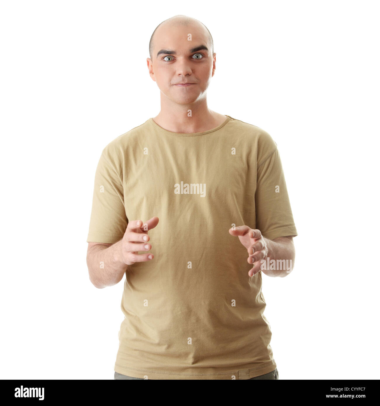 Man with happy facial expression isolated Stock Photo - Alamy