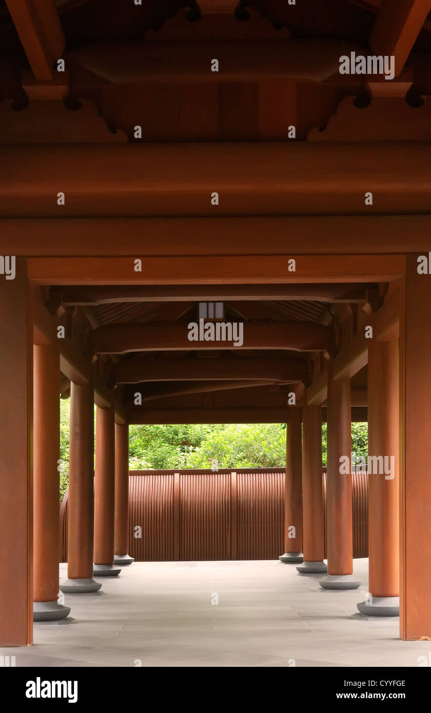 It is traditional Chinese corridor made by wood Stock Photo - Alamy
