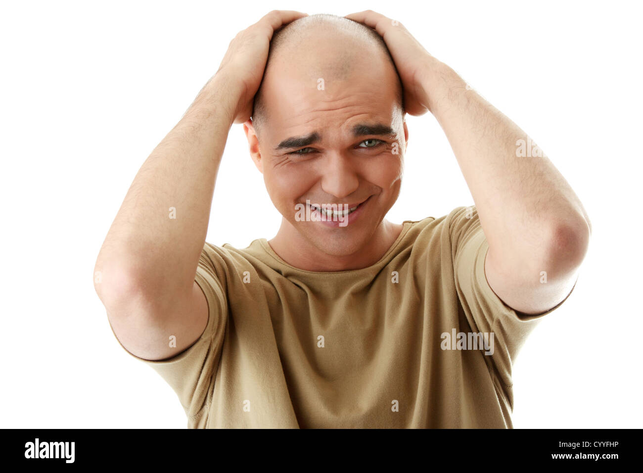 Man with happy facial expression isolated Stock Photo - Alamy