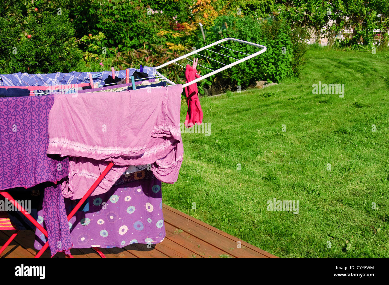 Washing drying rack hi-res stock photography and images - Alamy