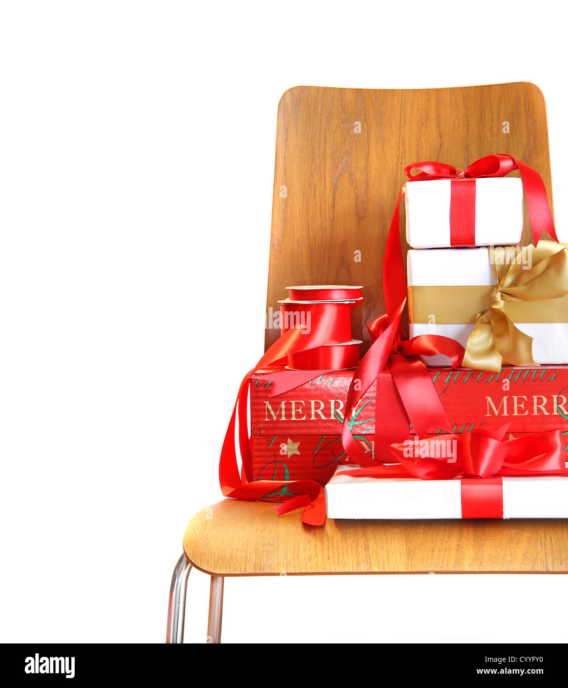 White background chair wood hi-res stock photography and images - Alamy