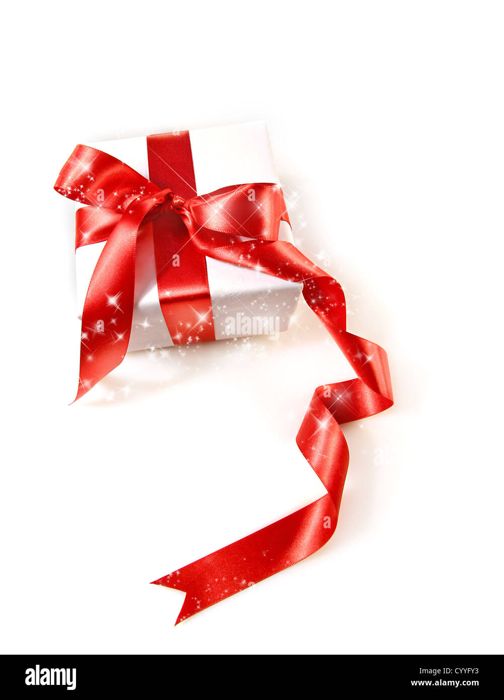 Wrapped gift box with ribbon hi-res stock photography and images - Alamy