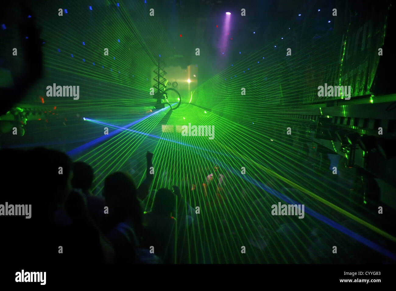 Night Club Music Event Party Laser Lights Background Stock Photo - Alamy