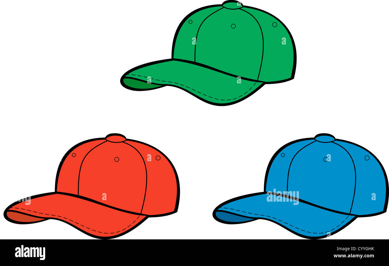 illustration of a baseball caps done in retro style Stock Photo - Alamy