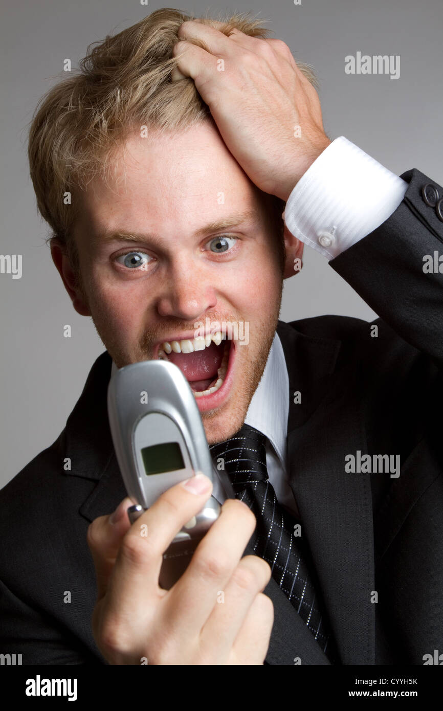 Cell yelling hi-res stock photography and images - Alamy