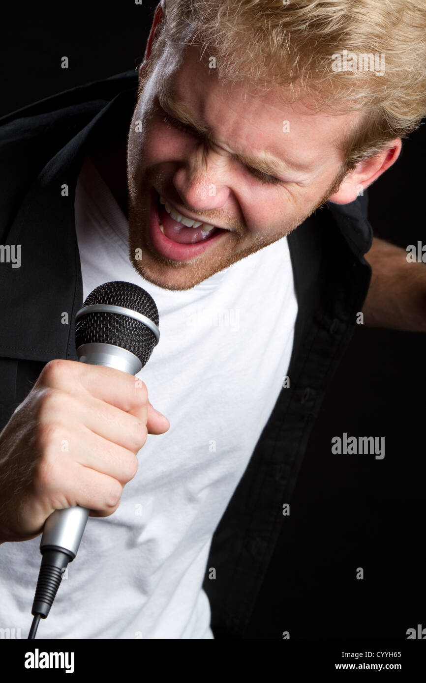Kareoke singer hi-res stock photography and images - Alamy